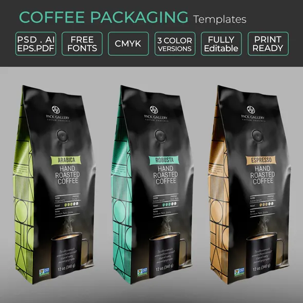 Coffee Packaging Templates - packgallery